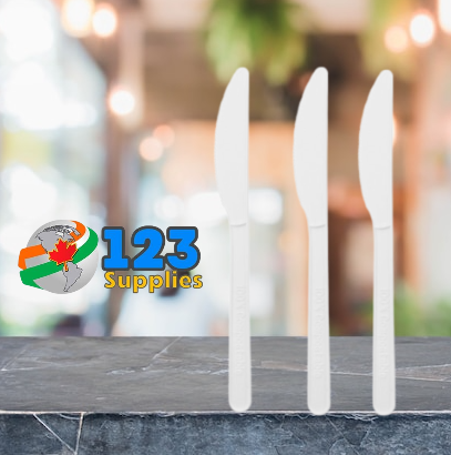 BIO BASED CUTLERY - WHITE KNIVES (1000)